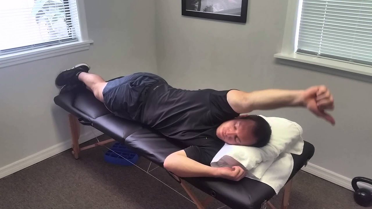 Side Lying Shoulder ABD | Pursuit Physical Therapy - YouTube