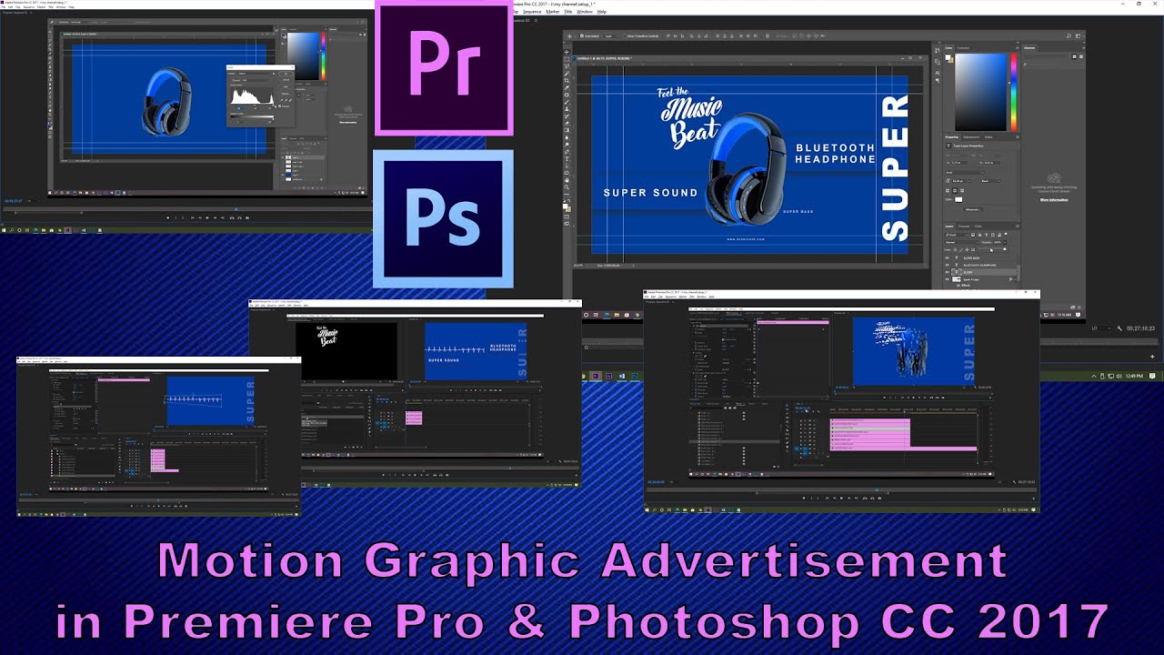 Motion Graphic Advertisement in Premiere Pro & Photoshop ...