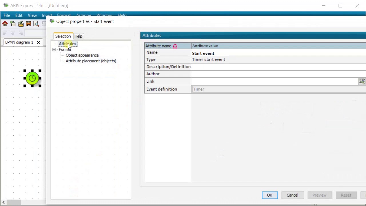 How to add titles to process elements in Aris Express (BPMN) - YouTube