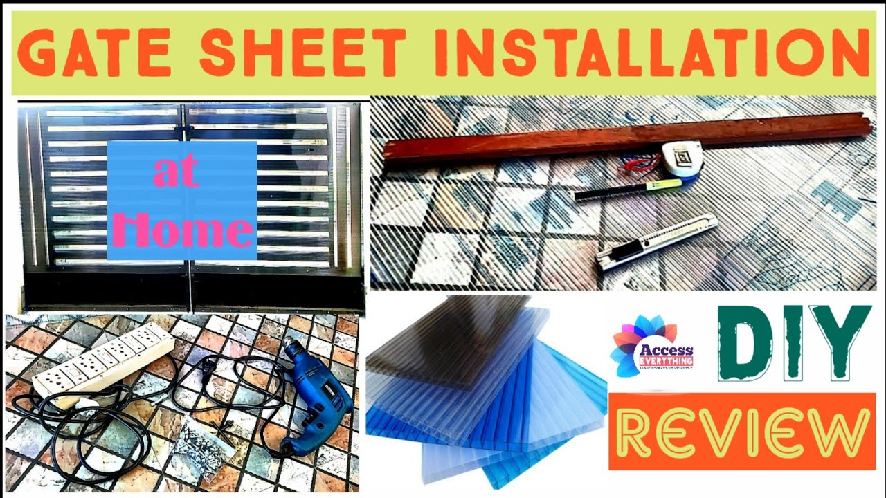 Gate sheet installation at Home | polycarbonate sheets - YouTube