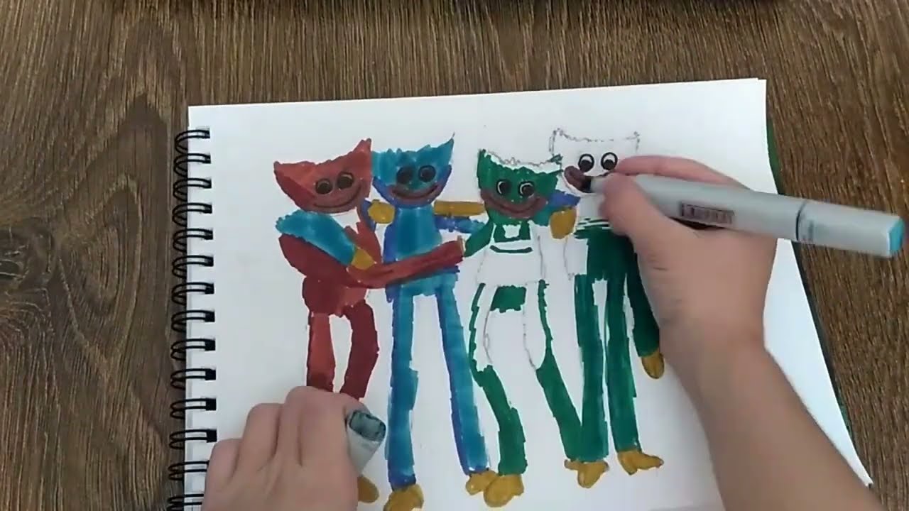 Как рисовать Mini Huggies из Poppy playtime - YouTube