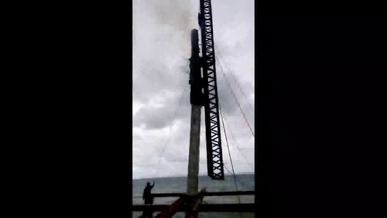 BATTERED PILE DRIVING A-1' (69 BLOWS) - YouTube