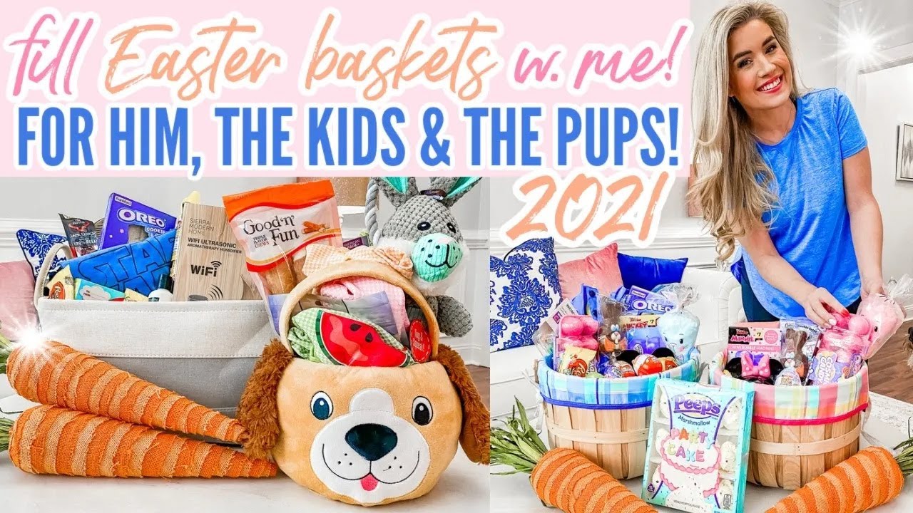 🥕FILL EASTER BASKETS WITH ME 🐣 KIDS, HUSBAND & DOGS! ULTIMATE EASTER ...