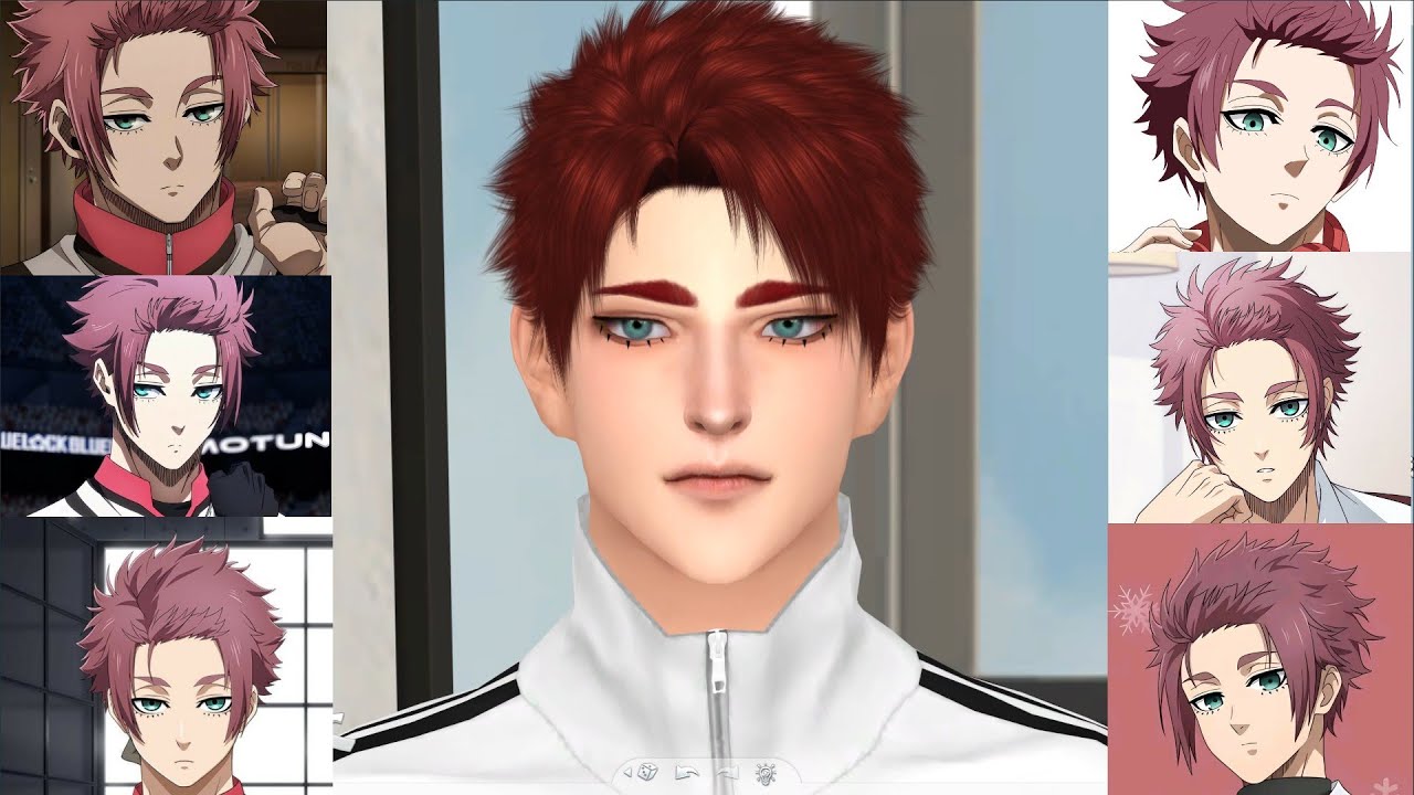 The sims 4 สร้างตัวละคร Sae Itoshi - Blue Lock ⚽ (Free Tray) - YouTube