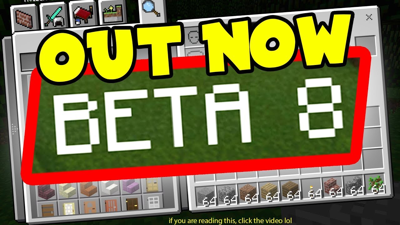 Minecraft PE BETA Build 8 RELEASED and OUT NOW!! (MCPE Beta 8) - YouTube