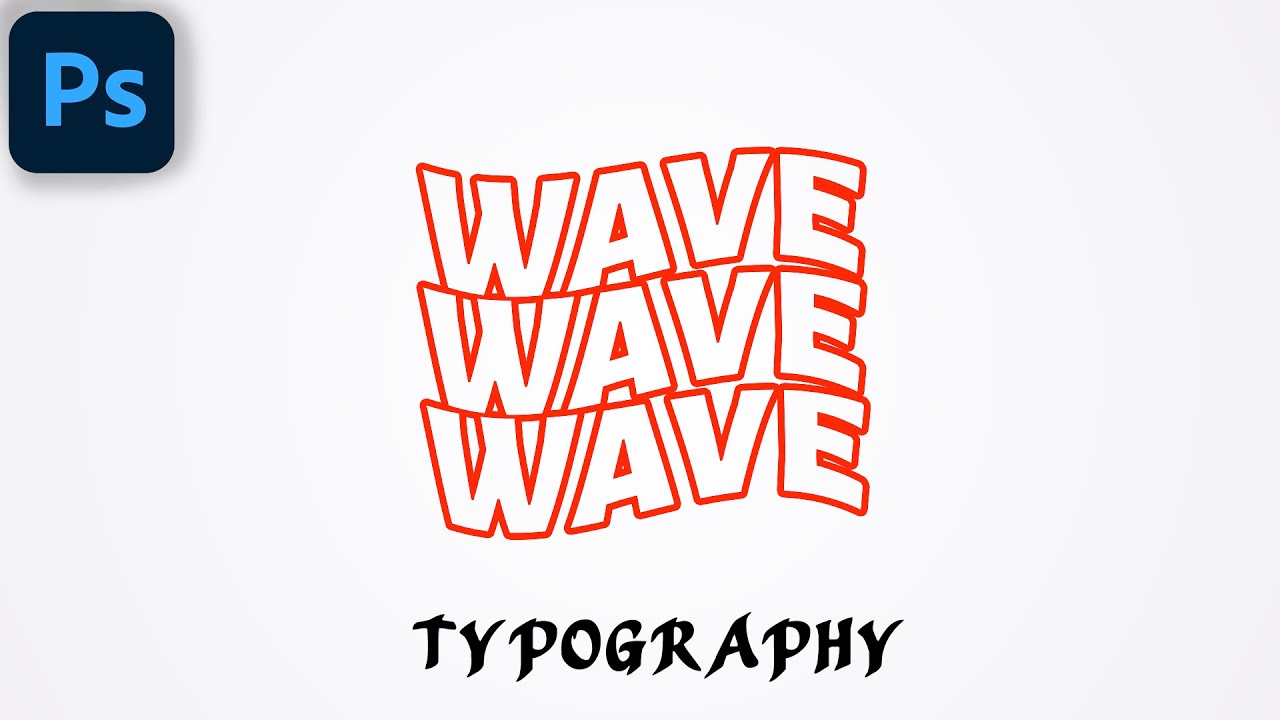 WAVE TYPOGRAPHY EFFECT DESIGN IN PHOTOSHOP - YouTube