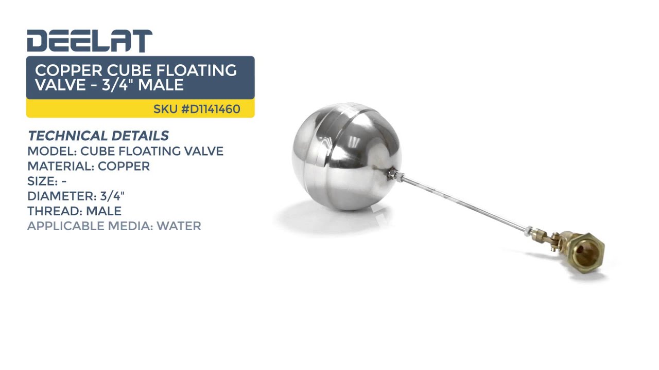 Copper Cube Floating Valve - 3/4" Male - YouTube