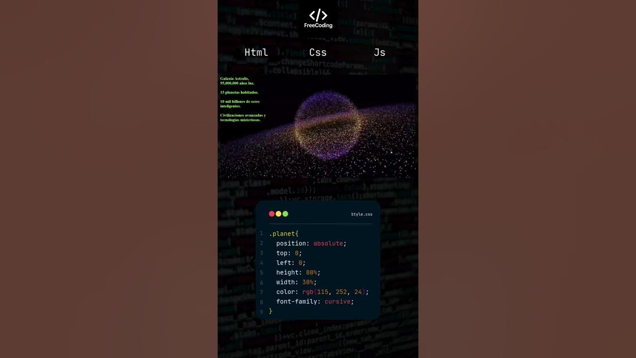 Programación Black hole planet Html, Css y Javascript #blackhole ... - YouTube