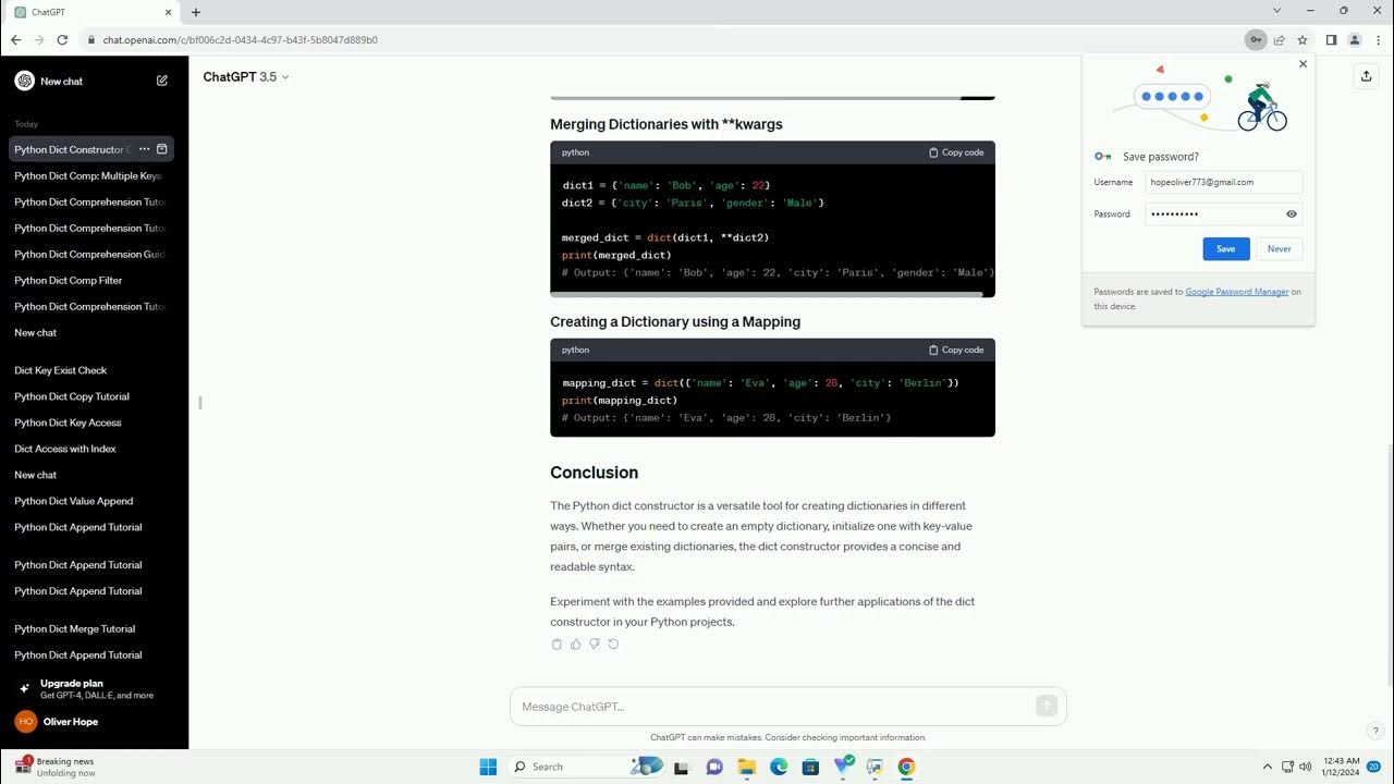 Python Dict Constructor Youtube