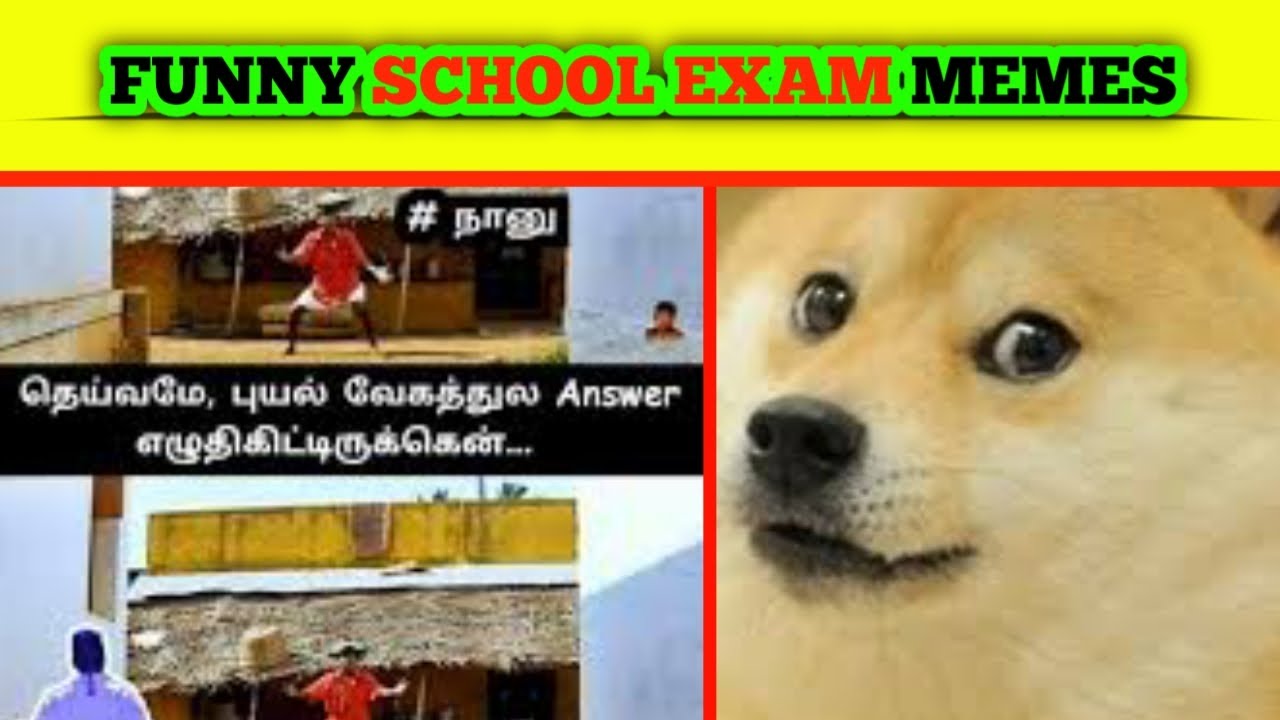 Funny School Exam Memes in Tamil. - YouTube