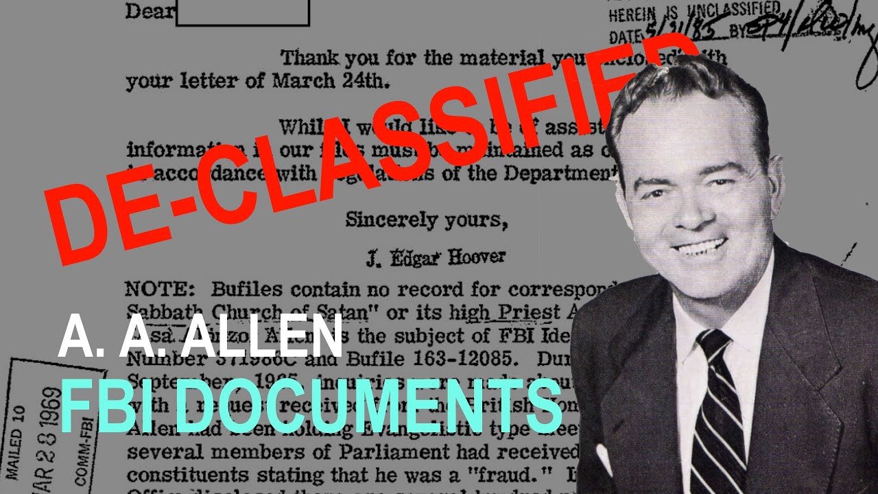 A. A. Allen: FBI Record De-Classified!!! - YouTube