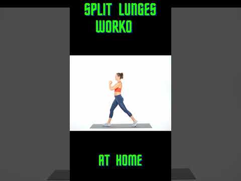 Split lunges workout at home ||simple exercise || - YouTube