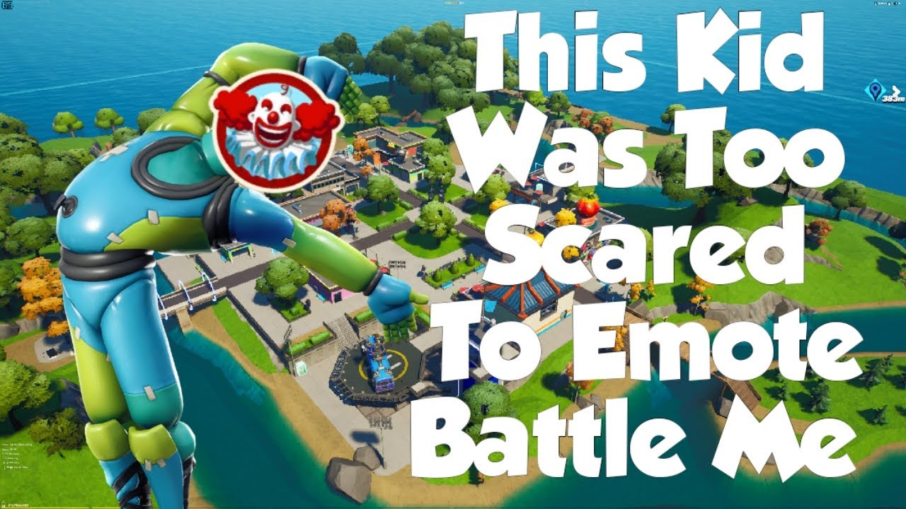 This Kid Was Too Scared To Emote Battle Me - YouTube