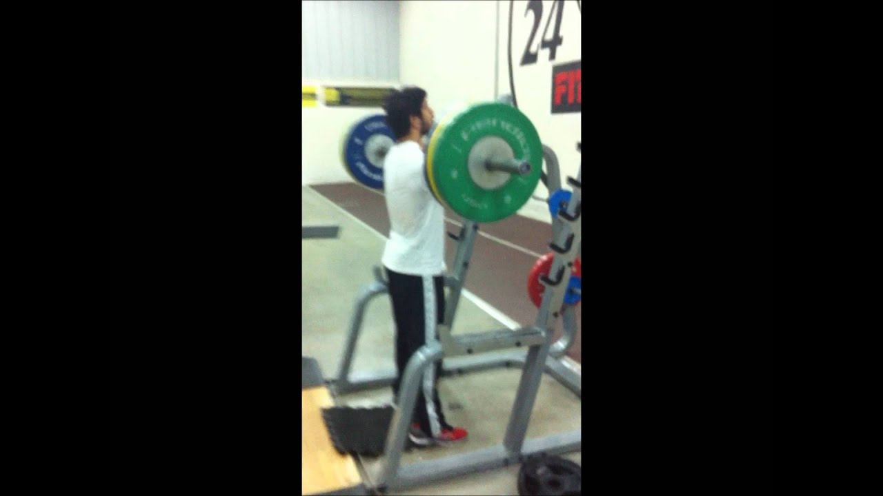 130kg front squat fail - YouTube