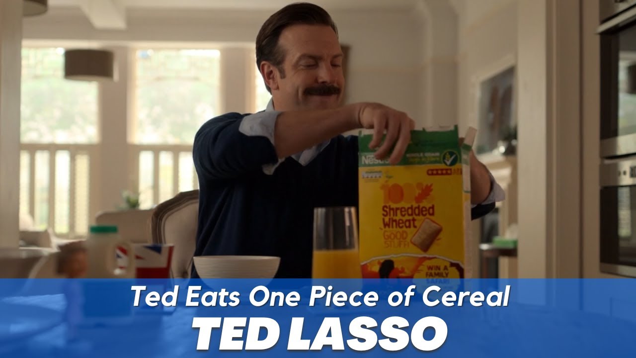Ted Lasso | Ted Eats a Big Piece of Cereal | S01E02, S02E12, S03E08 ...