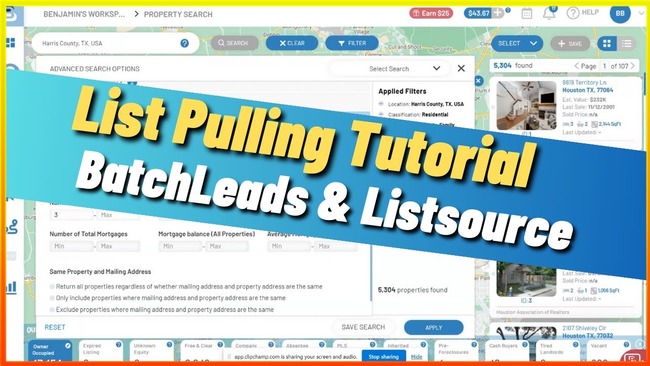 How to Pull Motivated Sellers Lists from Batch Leads & ListSource - Make This Your First List ...