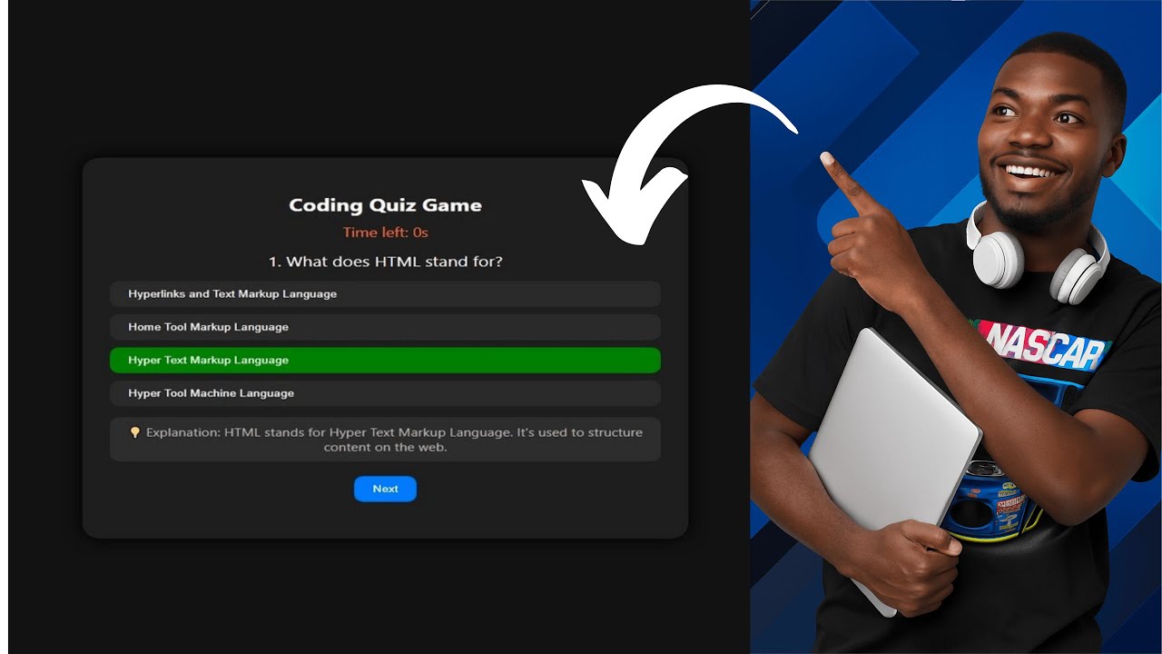 Build a Timed Coding Quiz Game with HTML, CSS & JavaScript | Auto ...