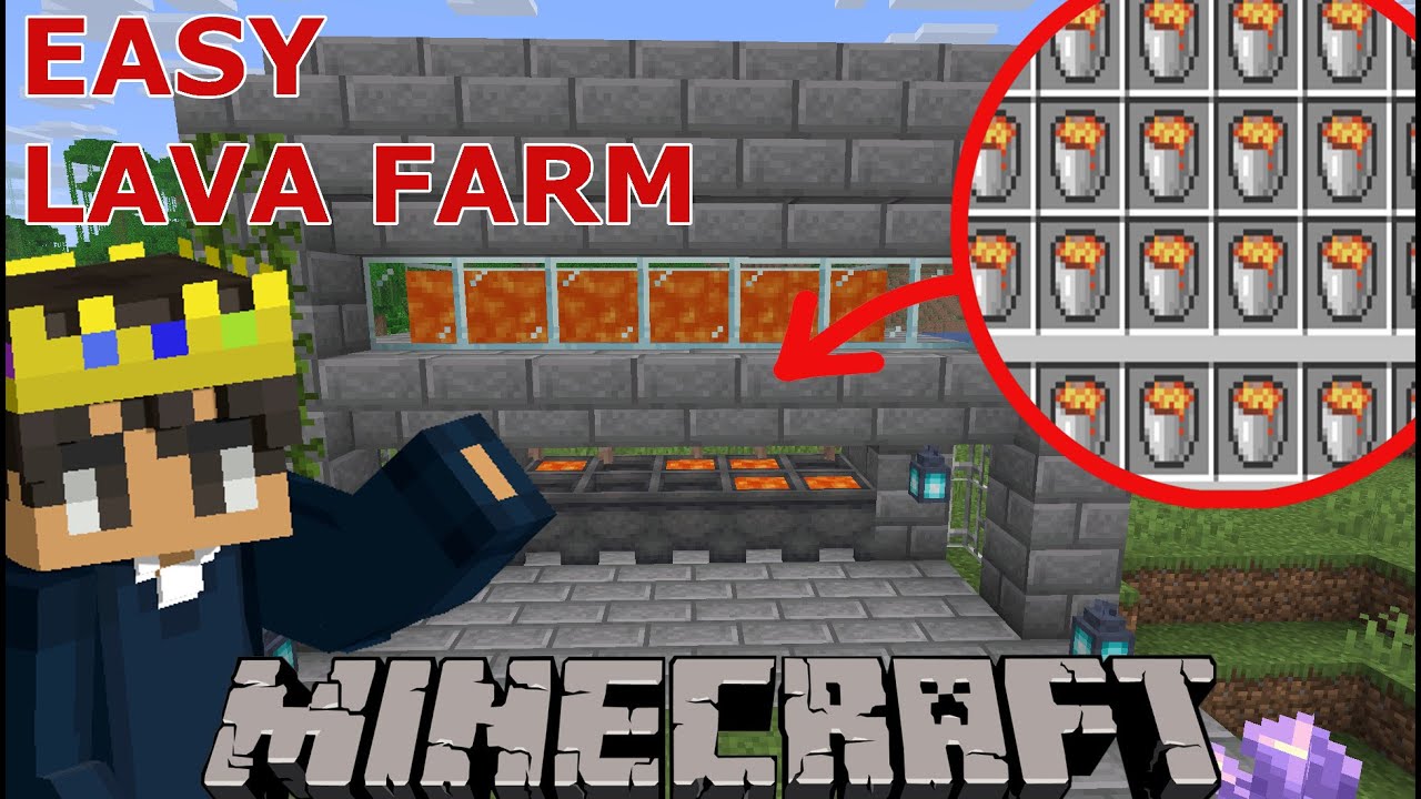 MINECRAFT EASY LAVA FARM! Minecraft Tutorial - YouTube