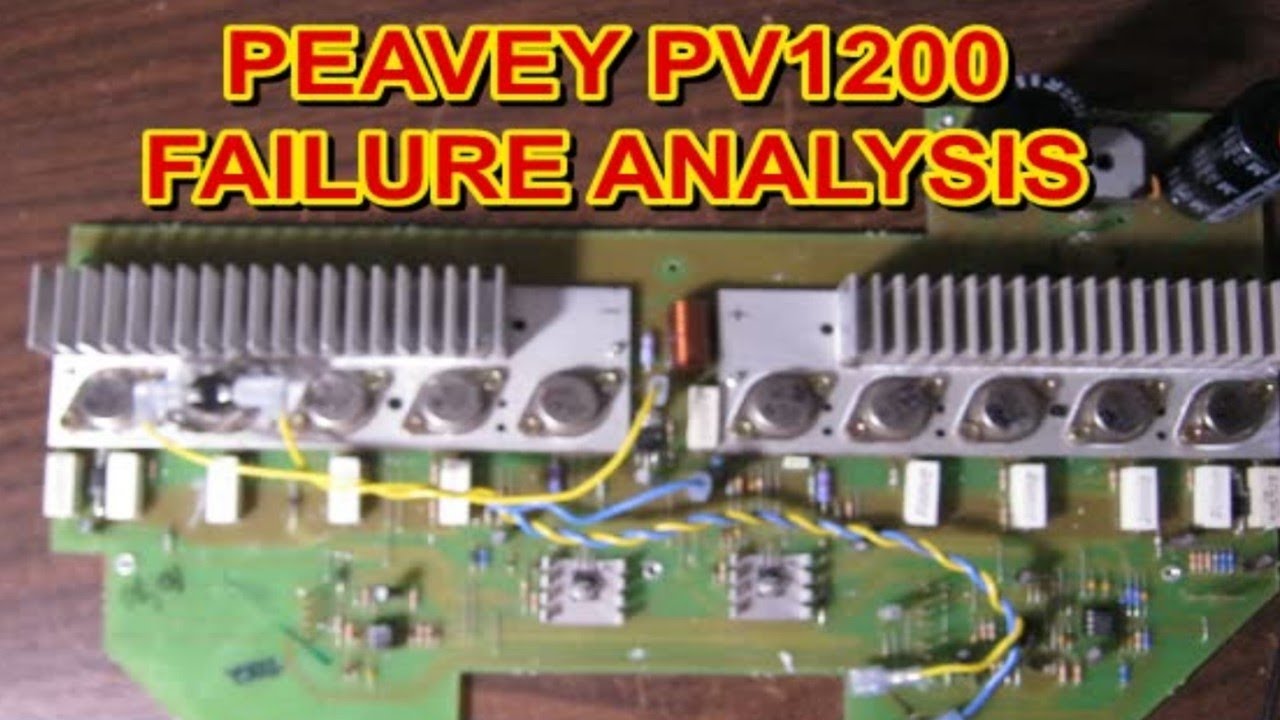 Why the Peavey PV1200 PA amplifier blew a channel - YouTube