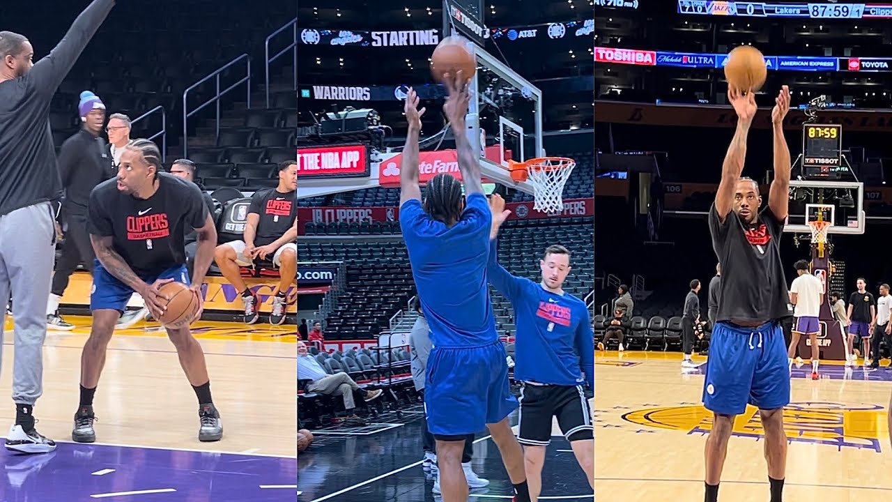 FULL Kawhi Leonard Pre Game Workout Against Lakers - YouTube