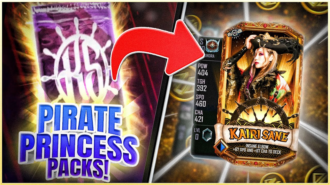 HUGE KAIRI SANE PIRATE PRINCESS PACK OPENING IN WWE SUPERCARD! - YouTube