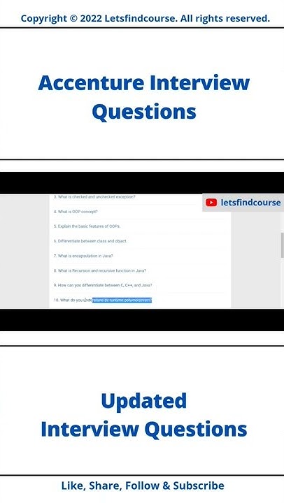 (Updated) Accenture Interview Questions and Answers #accenture #interview - YouTube