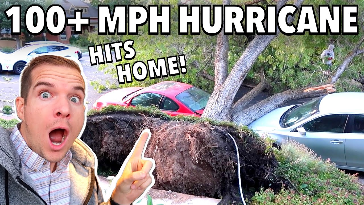 WHAT IS HAPPENING? 100 MPH HURRICANE WINDS HITS HOUSE 😱 MASSIVE TREE ...