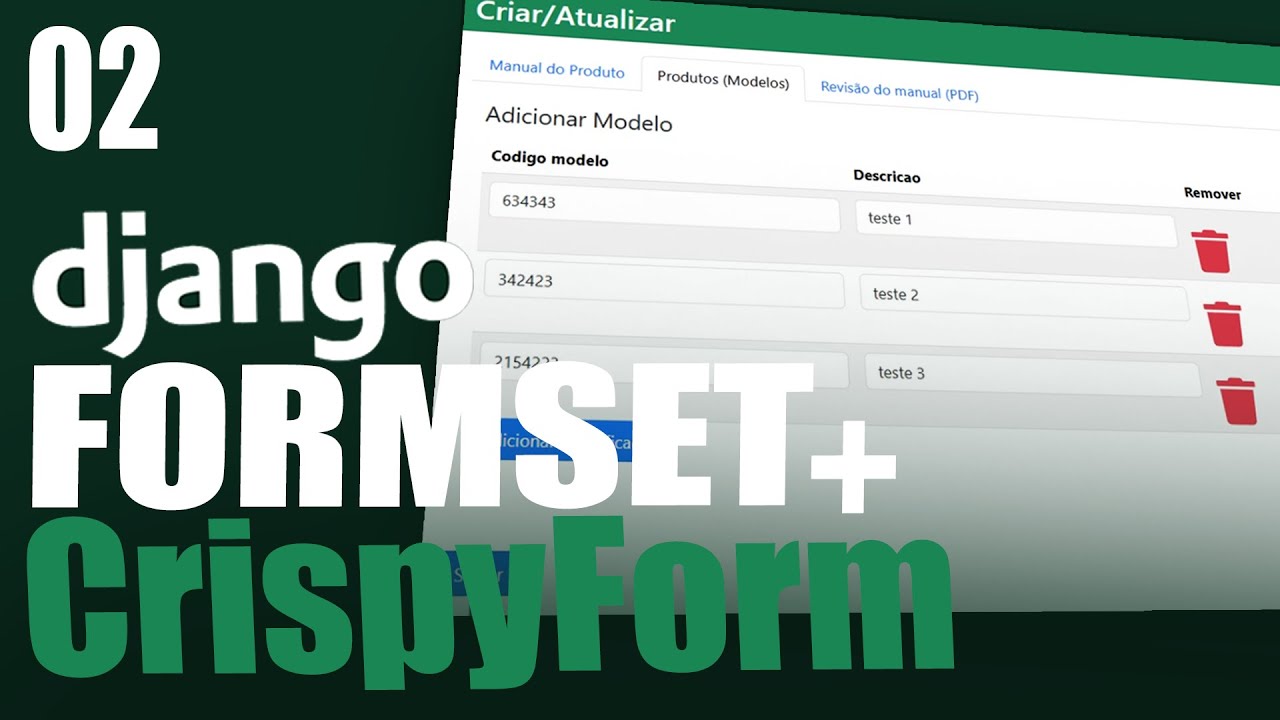Django Formset: Criar Views e Template, CrispyForm e Formset PARTE 02 ...