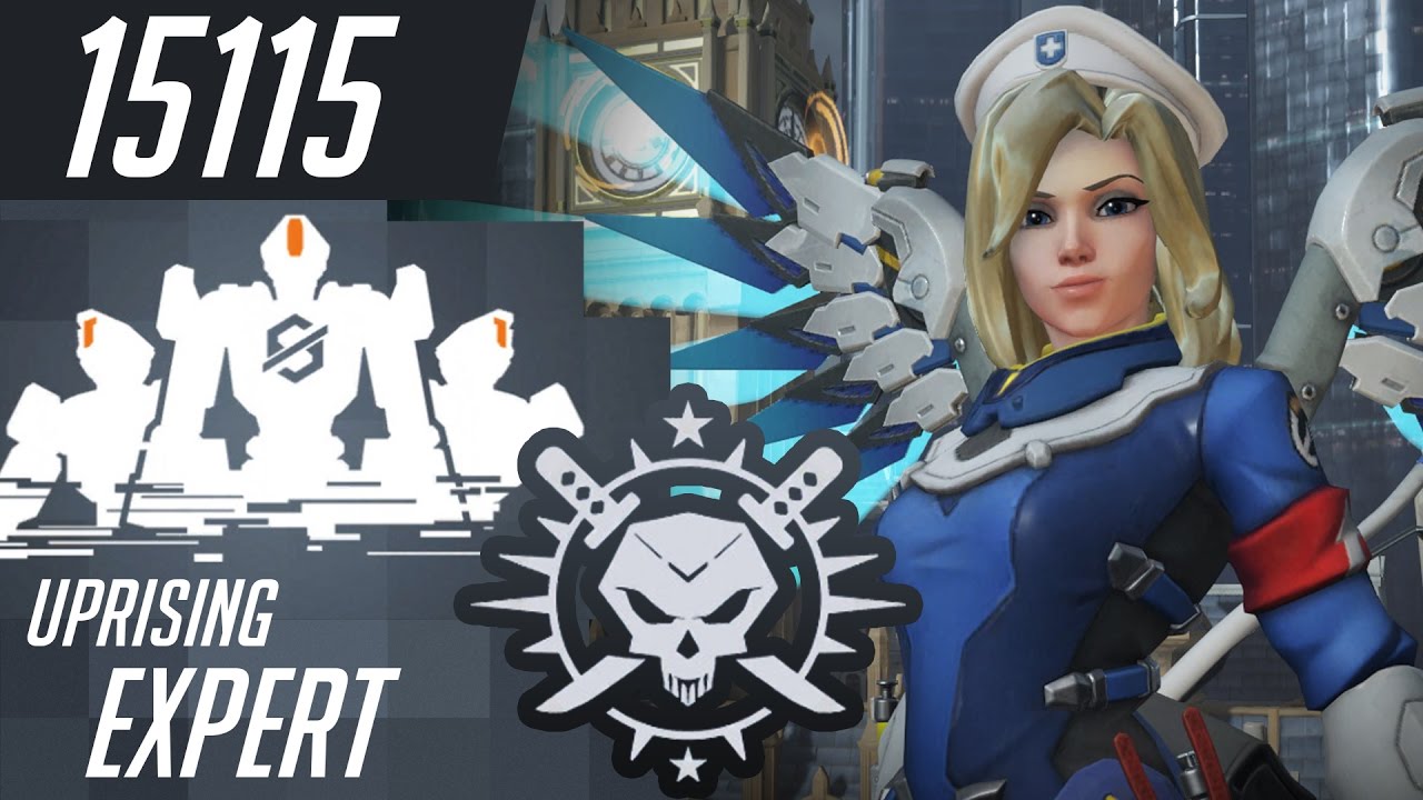 overwatch uprising gameplay | expert | mercy - YouTube