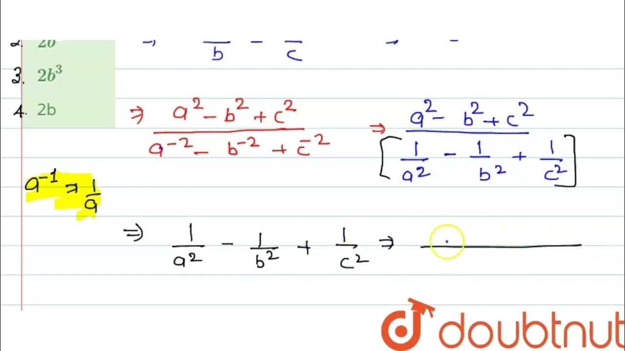 If b is the mean proportional between a,b andc, then (a^(2) - b^(2) + c ...