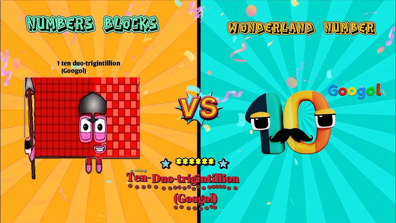 Numberblocks vs Wonderland Numbers | Million to Googol | Educational ...