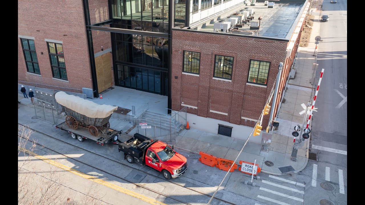 Iconic Conestoga Wagon relocates to home in the new History Center ...