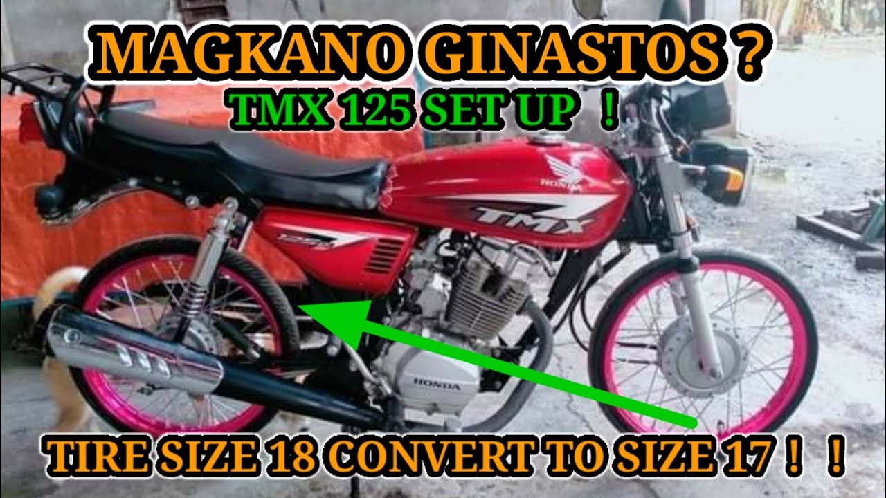 Tmx alpha 125 tire18 converted into tire17！Magkano nagastos？ - YouTube