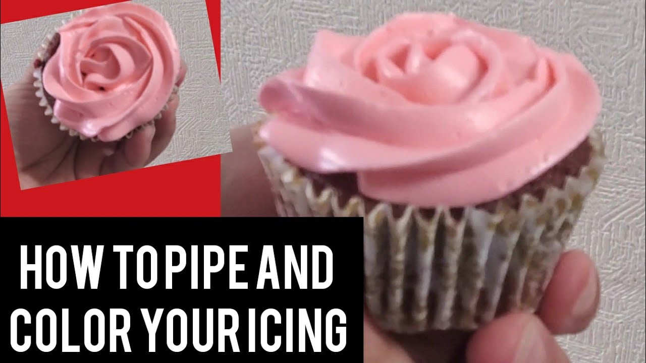 HOW TO PIPE ROSETTE AND COLOR YOUR ICING (SIMPLE TUTORIAL) - YouTube