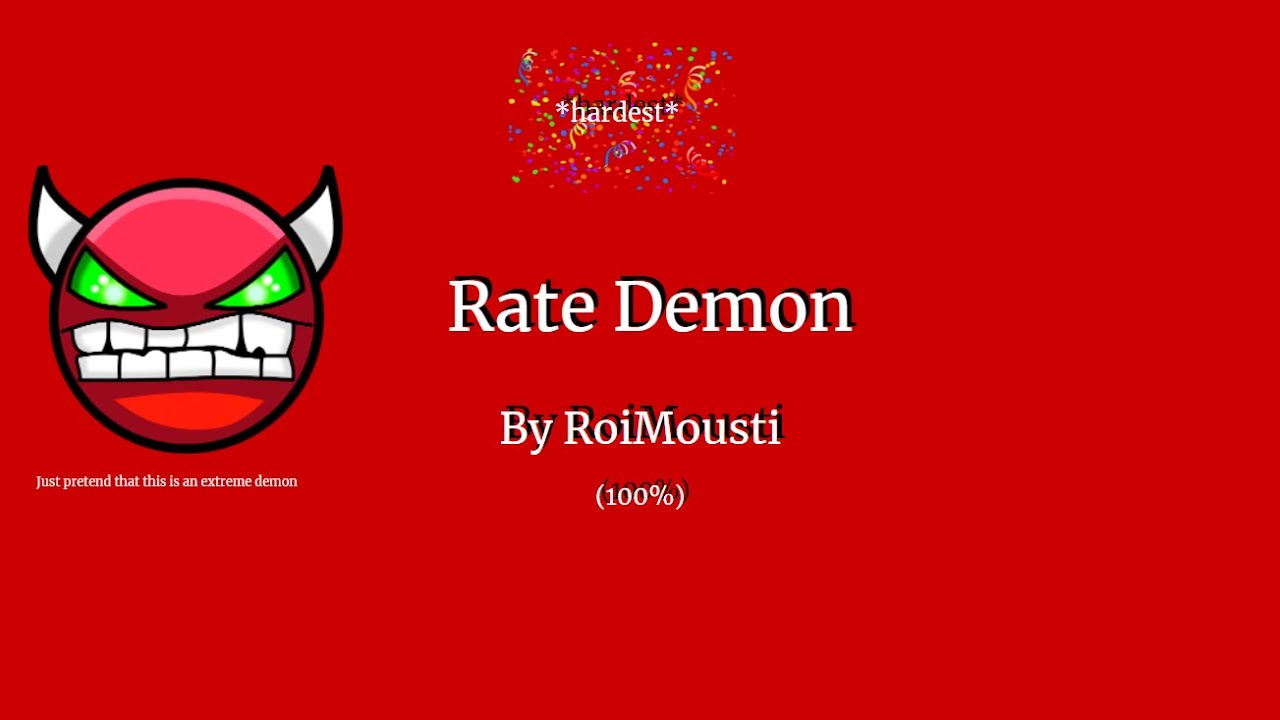 Rate Demon (Geometry Dash) - YouTube