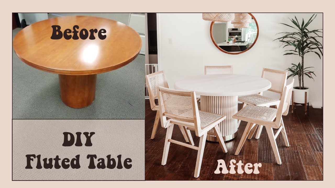 DIY a Fluted Table w/ Me, CB2 inspired - YouTube