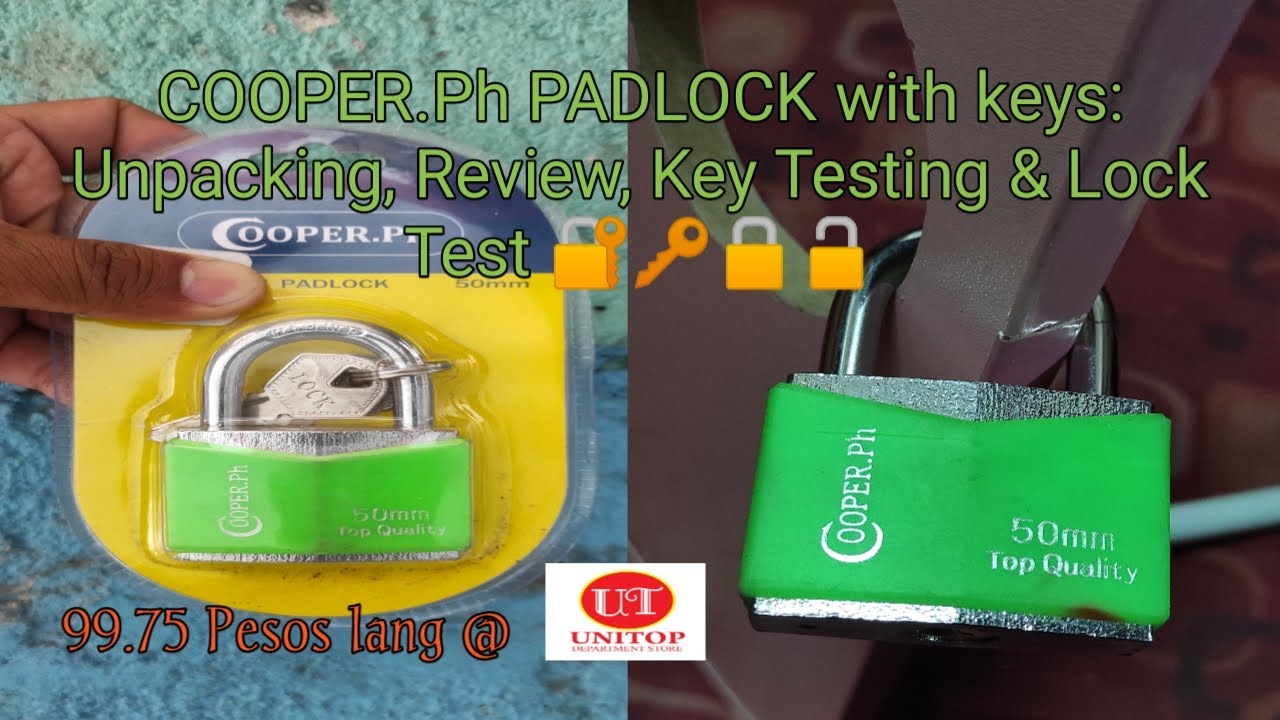 COOPER.Ph PADLOCK with keys: Unpacking, Review, Key Testing & Lock Test ...