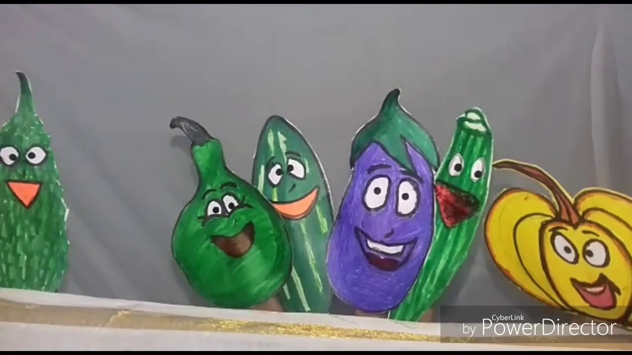 Vegetable finger puppet show by Surya sri. - YouTube
