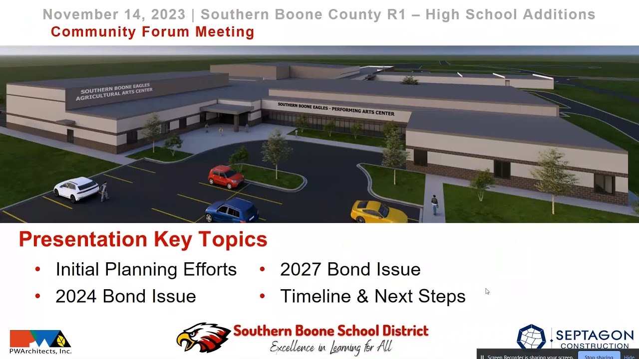 Southern Boone High School Expansion Community Forum - YouTube