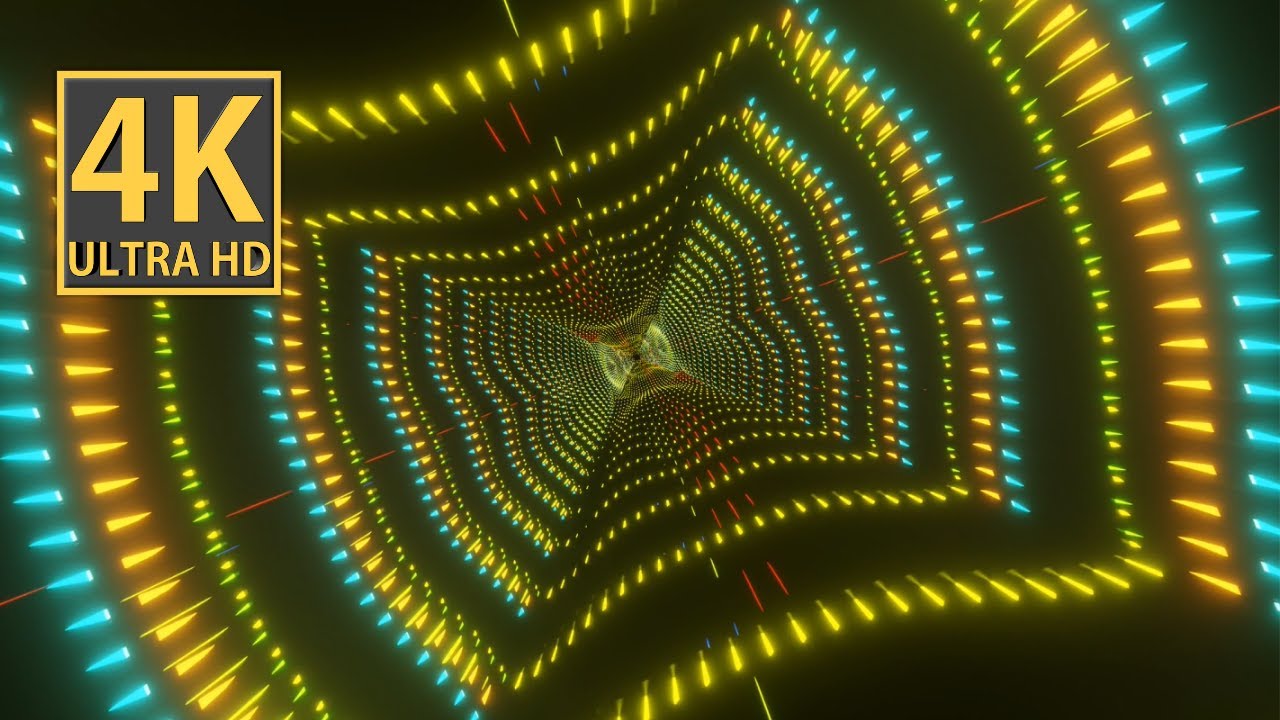 Abstract Background Video 4k Screensaver TV 10 h VJ LOOP NEON Rainbow ...