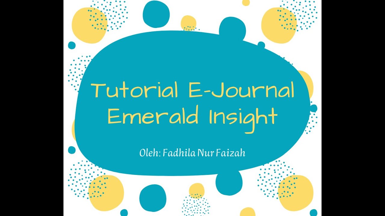 Tutorial E-Journal Emerald Insight - YouTube