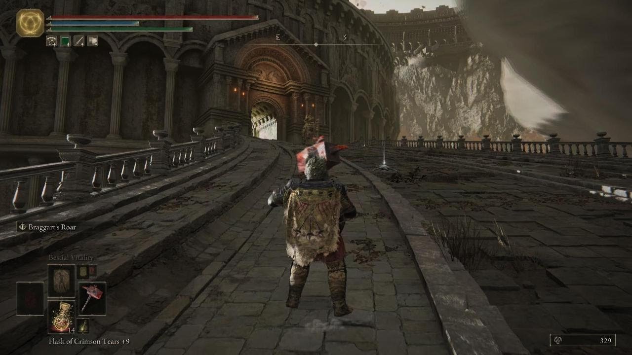 ELDEN RING: Crumbling Farum Azula boss: Draconic Tree Sentinel, using ...