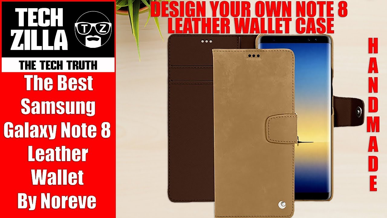 Best Samsung Galaxy Note 8 Leather Wallet Case - Noreve - YouTube