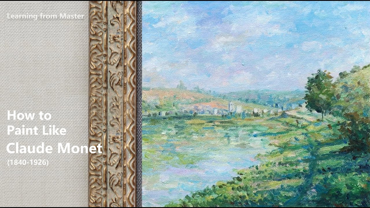 Easy Monet Painting for Beginners | Real Time Acrylic Painting ...