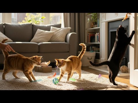 Cats Love to Play their favourite games||Cats play time compilation ...