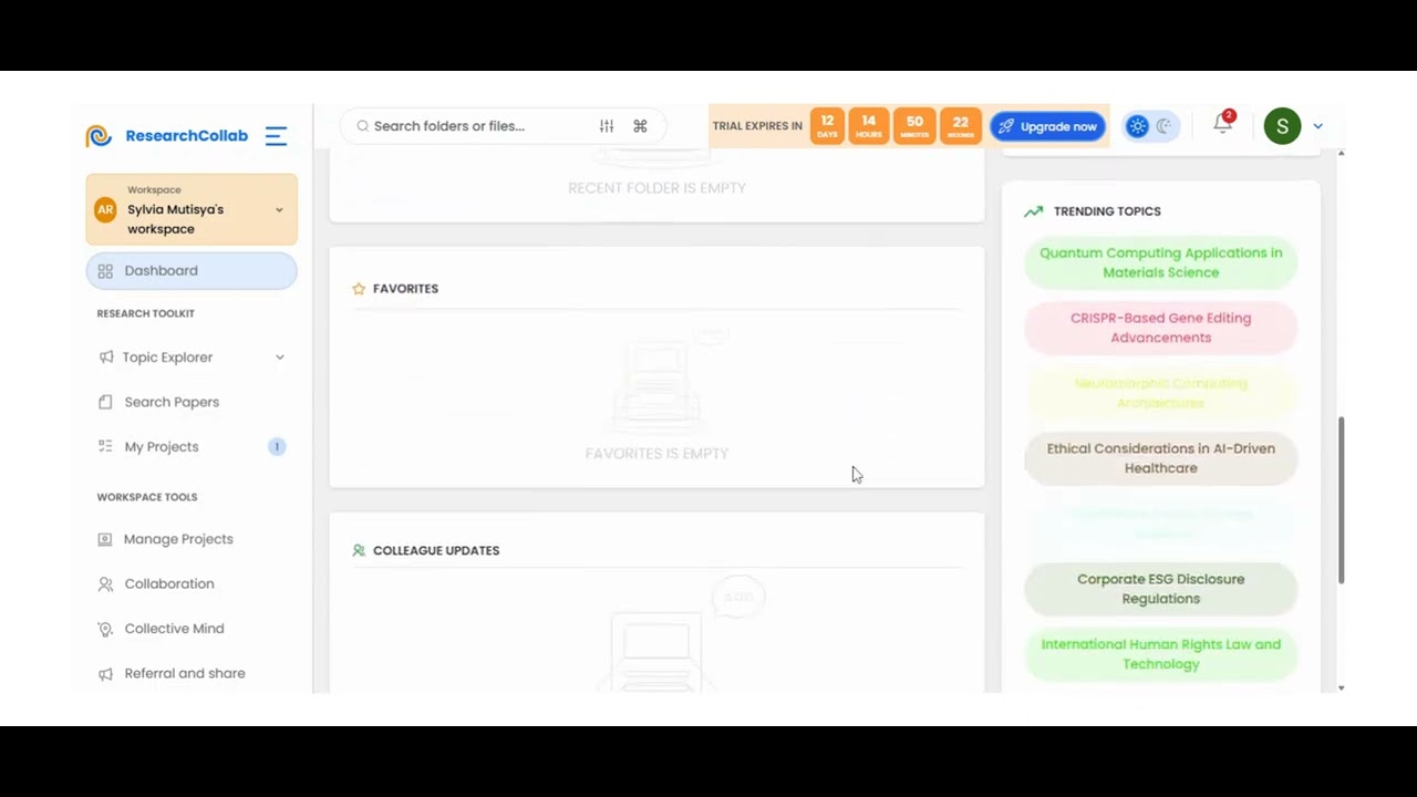 ResearchCollab Dashboard - Manage Your Entire Research Workflow in One ...
