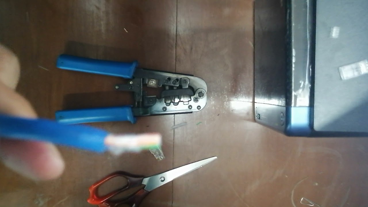 Tutorial krimping cable LAN pakai konektor RG45 Cat 6 - YouTube