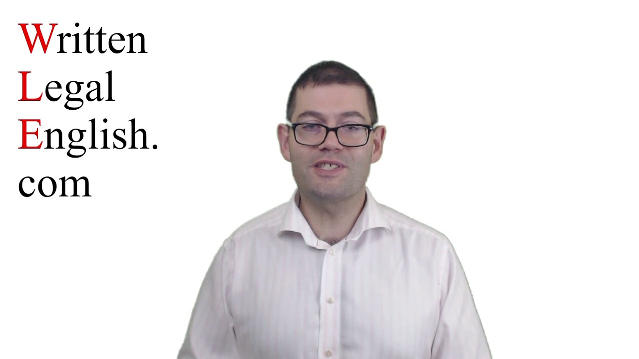 WrittenLegalEnglish.com: Legal writing preposition errors - YouTube
