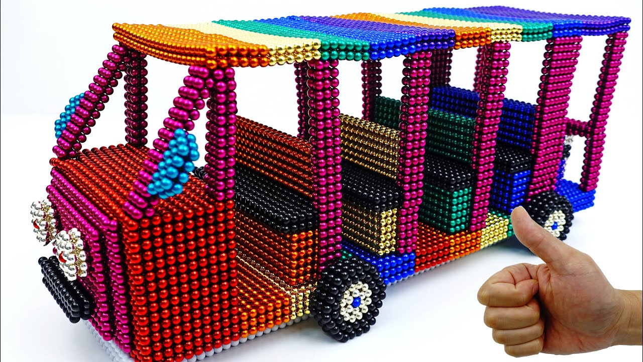 DIY - How To Make Electric Tram with Magnetic Balls Satisfaction 100% ...