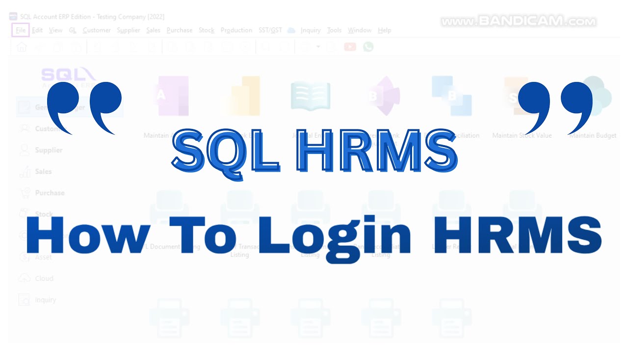 【📚SQL 学堂 • SQL HRMS How To Login HRMS】 - YouTube
